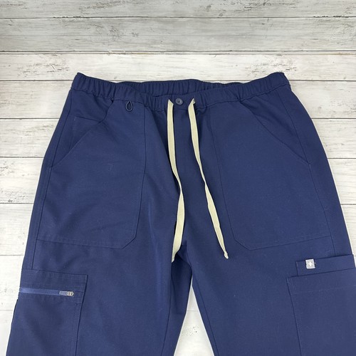 FIGS Technical Collection Cairo Pants Cargo Scrub Dark Blue Men’s Large ...