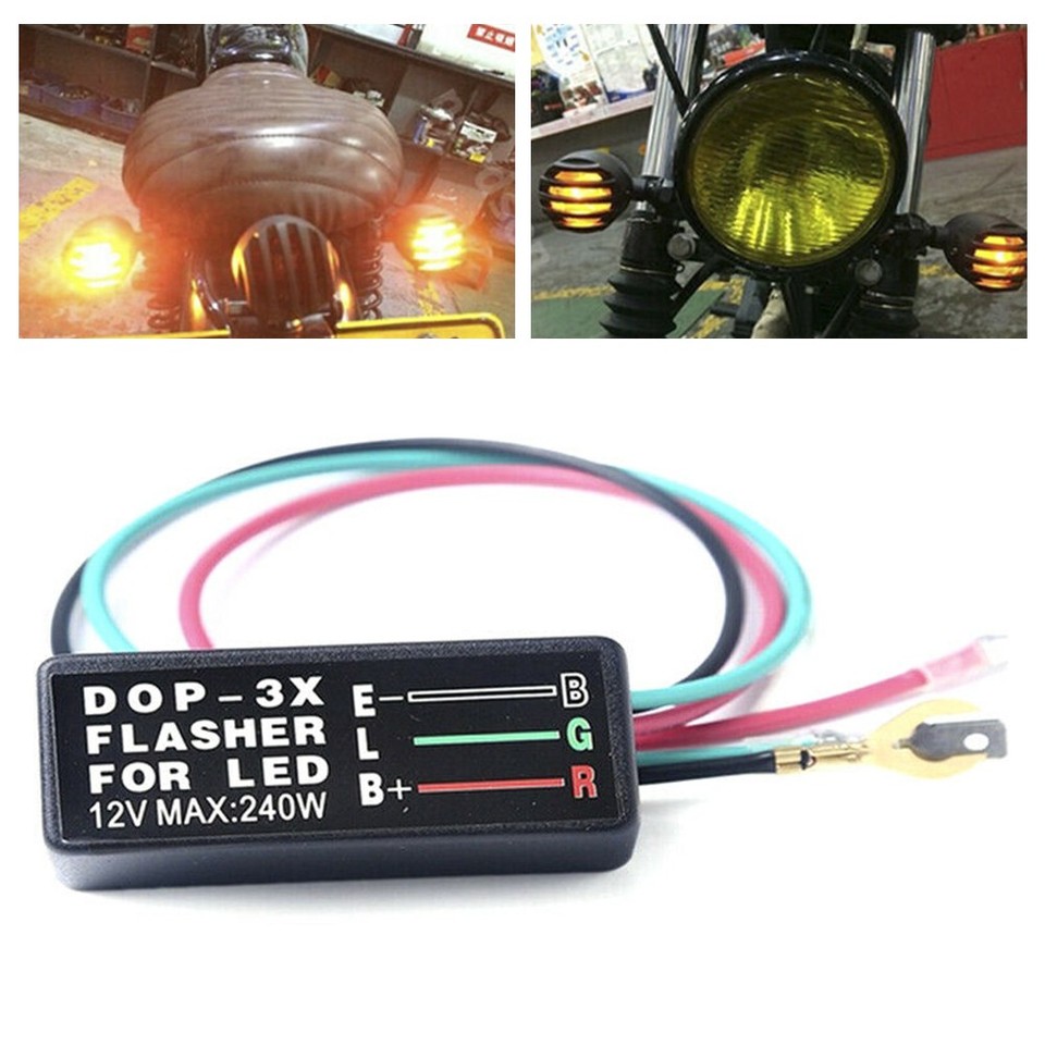 12V 3Pin LED Flasher Relay Unit Adjustable Fits Car Turn Signal Light ...