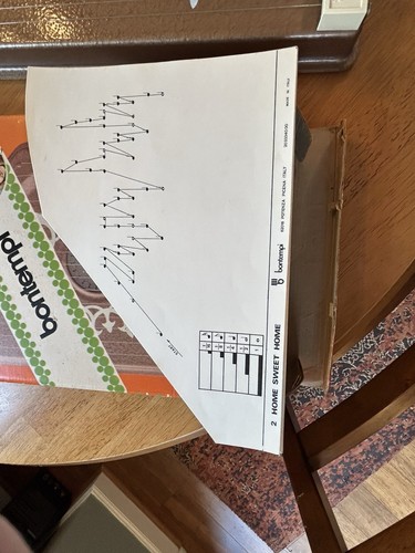 Vintage Bontempi Italian Zither 16 String Lap Mini Harp with Sheet ...