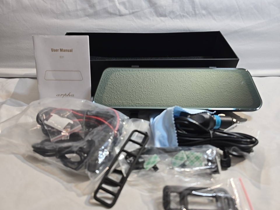 Arpha E21 Touch Screen Mirror Dash Cam w/Real Time Video Streaming - 10 ...