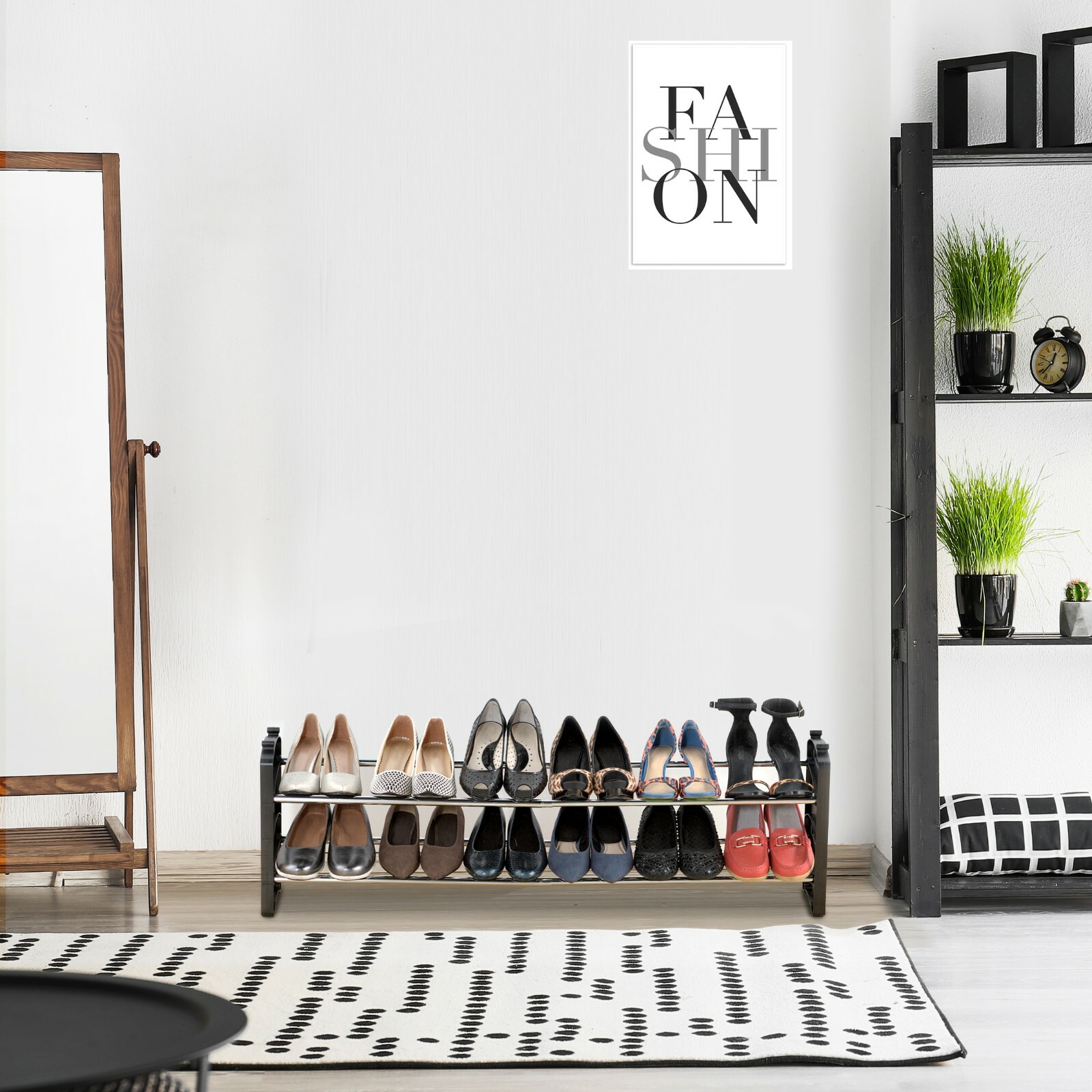 Seville Classics 4-Tier Expandable Stackable Shoe Rack | eBay