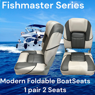 QUINTREX SUITABLE BOAT SEAT FOLDING FISHMASTER SERIES SET OF 2 SEATS ...
