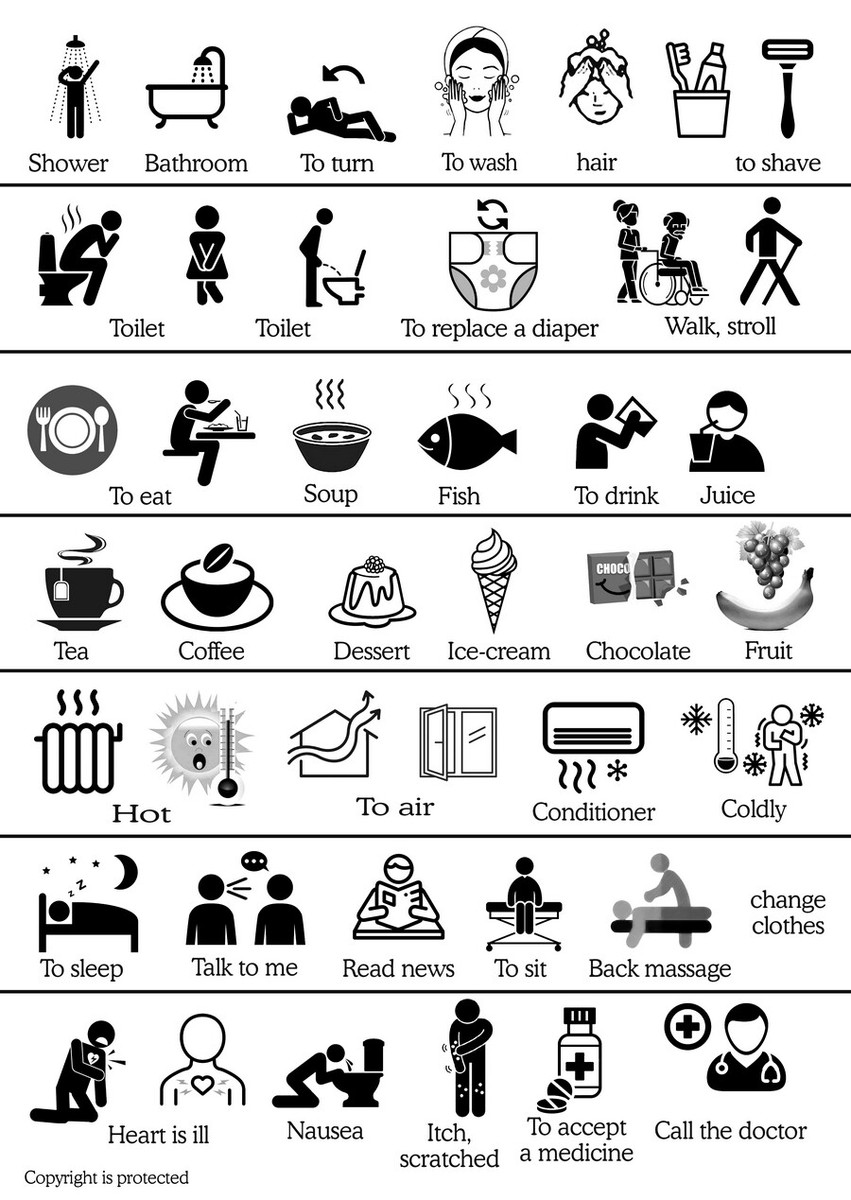 Printable Aphasia Communication System Pecs