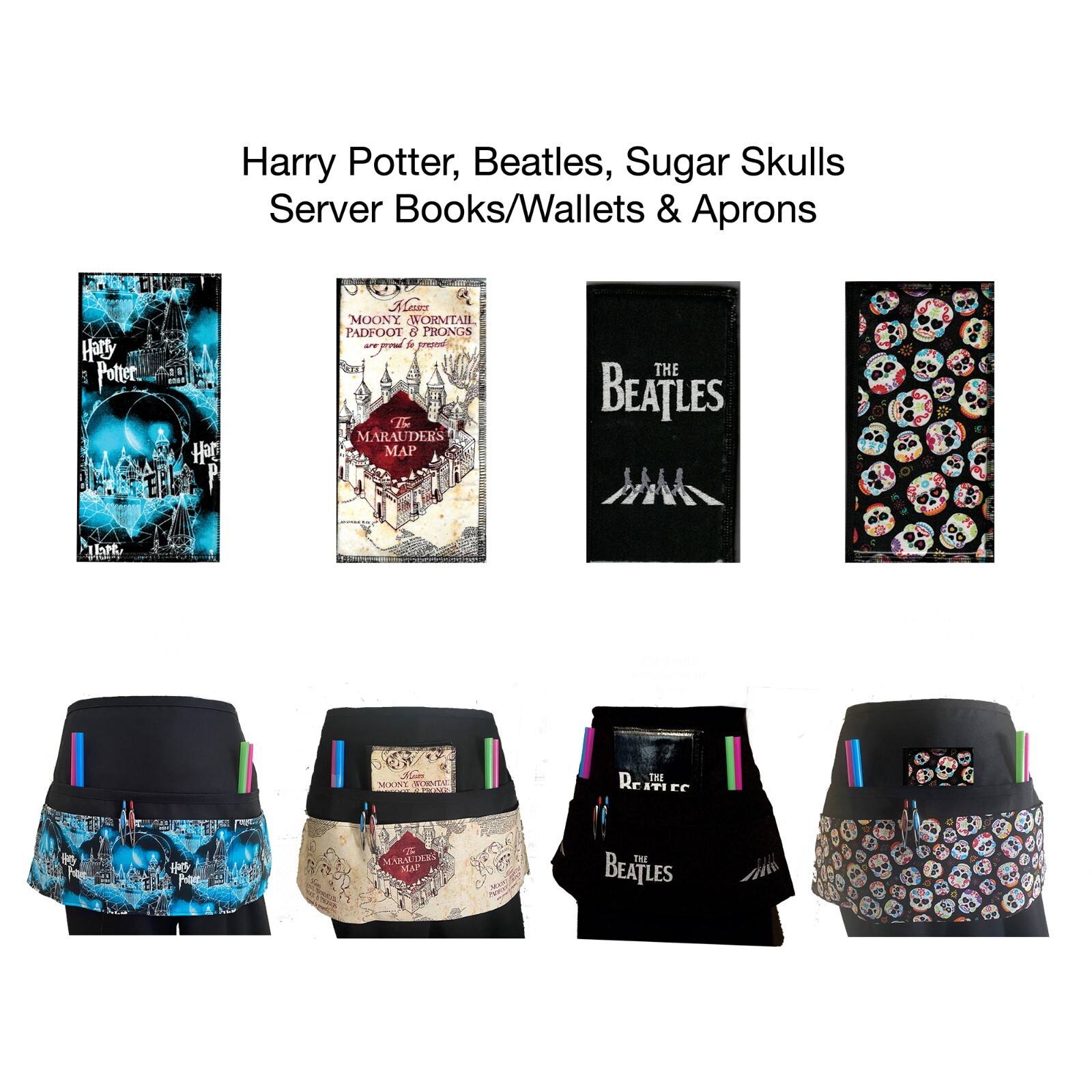 Harry Potter, Beatles, Sugar Skills / Server Wallet or Aprons | eBay