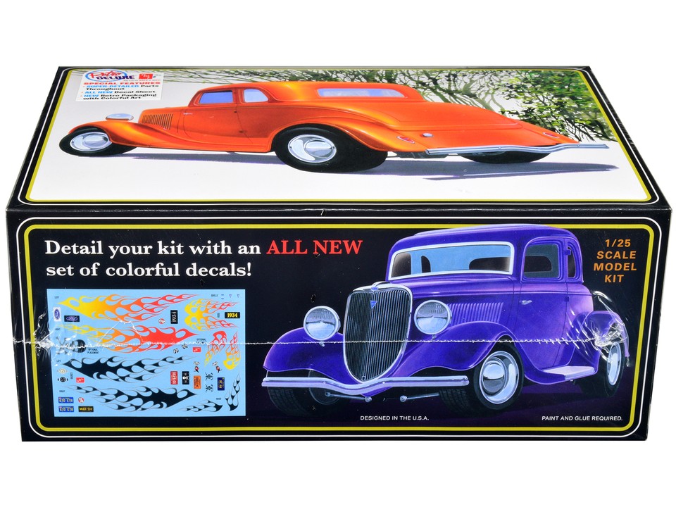 AMT 1934 Ford Street Rod 5-Window Coupe Model Kit 1/25 Scale | eBay UK