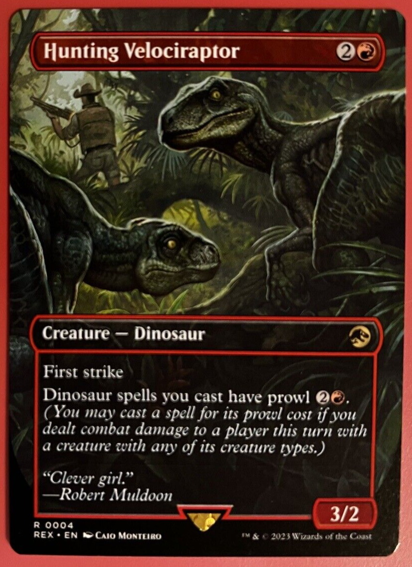 Hunting Velociraptor (Borderless) | Jurassic World Collection #4 | MTG ...