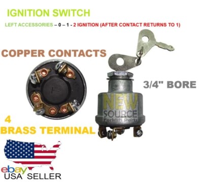 3327274 CLARK MICHIGAN LOADER IGNITION STARTER KEY SWITCH FORKLIFT ...