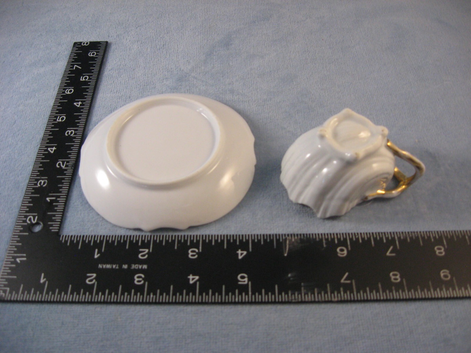 Antique Shell Shaped Teacup/Demitasse Light Pink Interior & Saucer | eBay