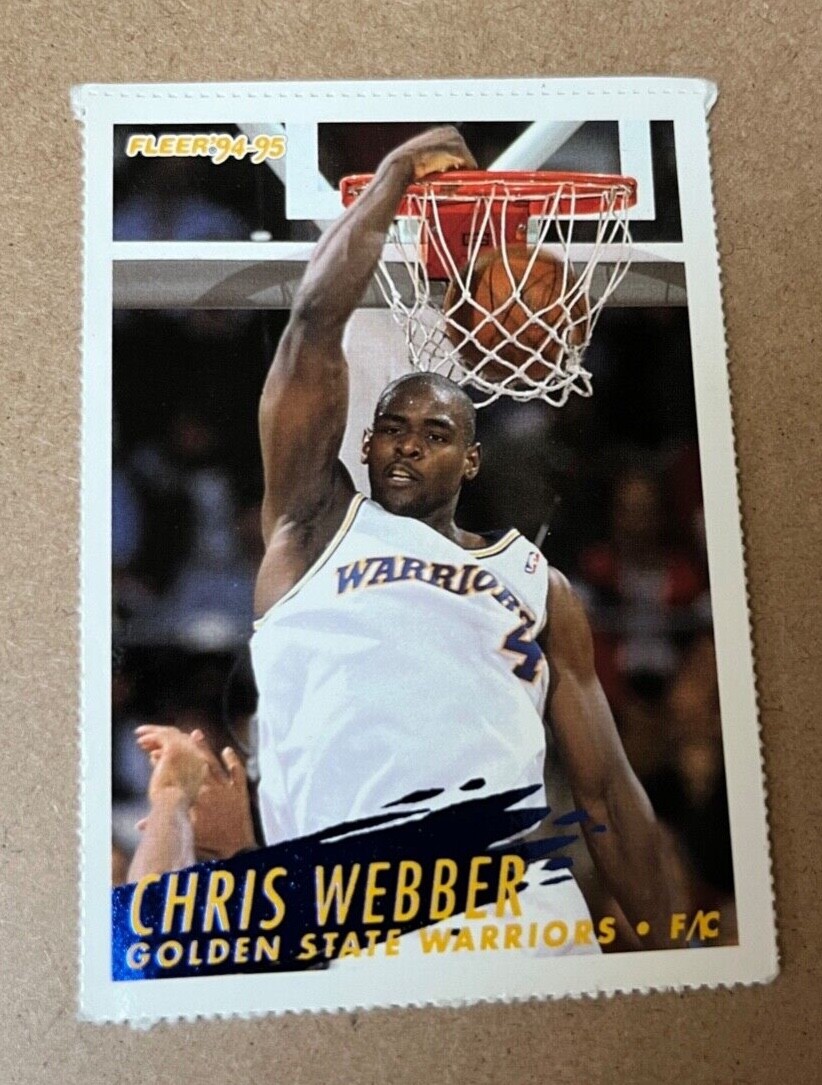 Chris Webber Golden State Warriors Fleer '94-95 Card #78 Excellent ...