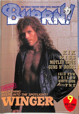 Burrn! Magazine Issue #9 September 1989 Winger Cover Heavy Metal Japan ...