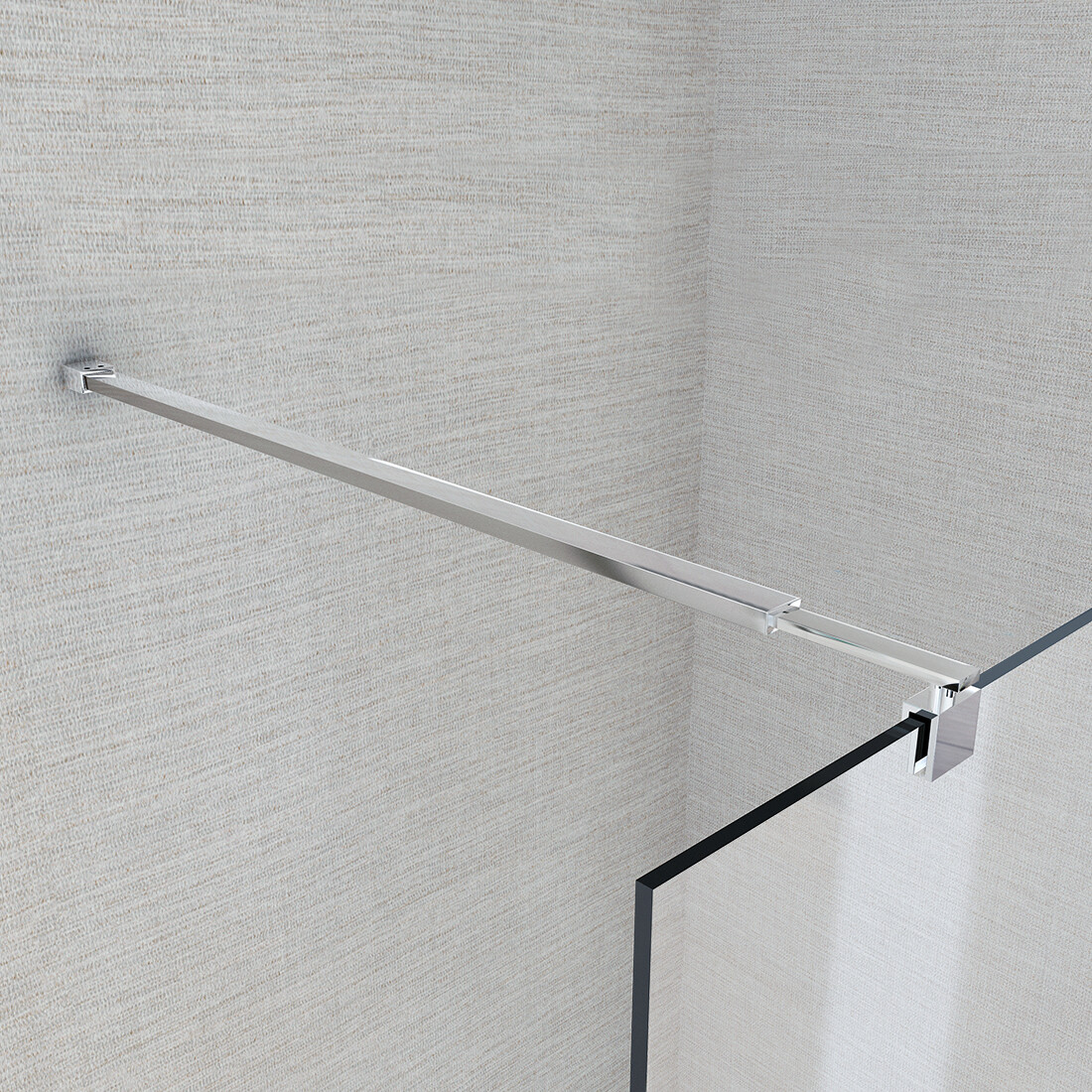 Shower Screen Wet Room Support Bar Arm Telescopic 700-1200mm Fits 8 ...