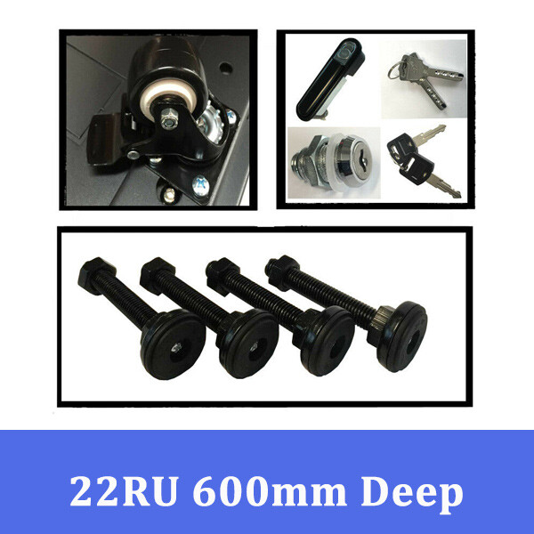 Pickup 22RU 19 Inch 600MM DEPTH NETWORK SERVER DATA RACK CABINET CCTV ...