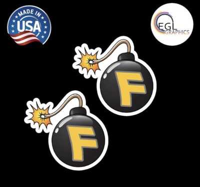 Pair F**k Bomb F Bomb Funny Tool Box Bumper Sticker Vinyl Decal Jdm ...