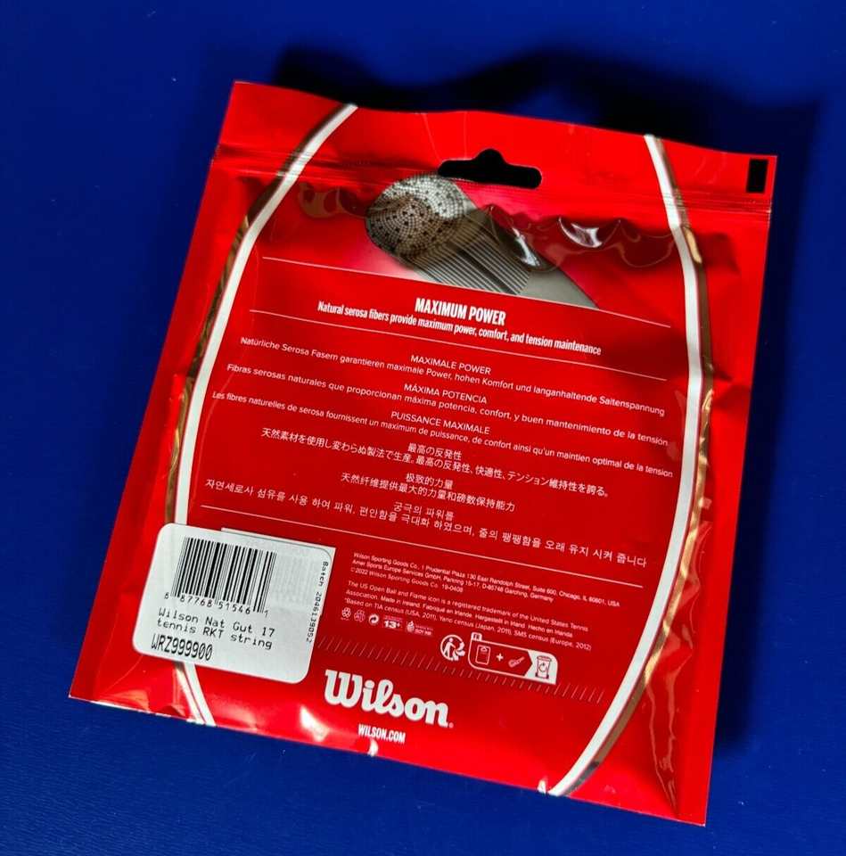 New Wilson Natural Gut 17 Gauge 1.25mm Tennis String 40ft 12.2m | eBay