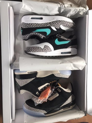 NIKE Men 8.5US Jordan Atmos Air Max 1 Elephant 3 Safari Pack Jade ...