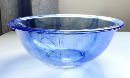 Pyrex Watercolor Blue Lagoon Swirl 2.5 QT 2.3L Glass Mixing Bowls #325 ...