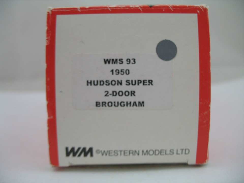 Western Models WMS 93: 1950 Hudson Super 2 Door Brougham, Dark Gray ...