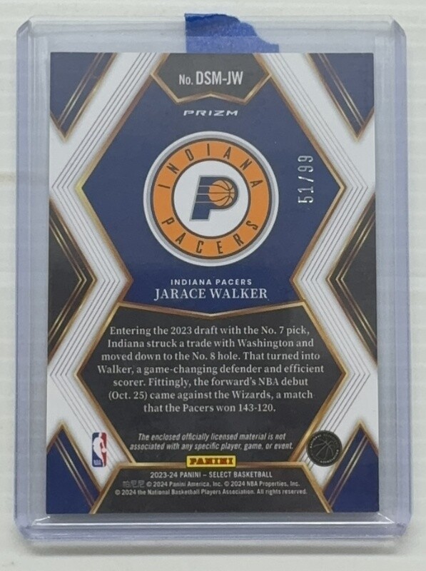 2023-24 Panini Select Jarace Walker Purple Draft Selections Rookie ...