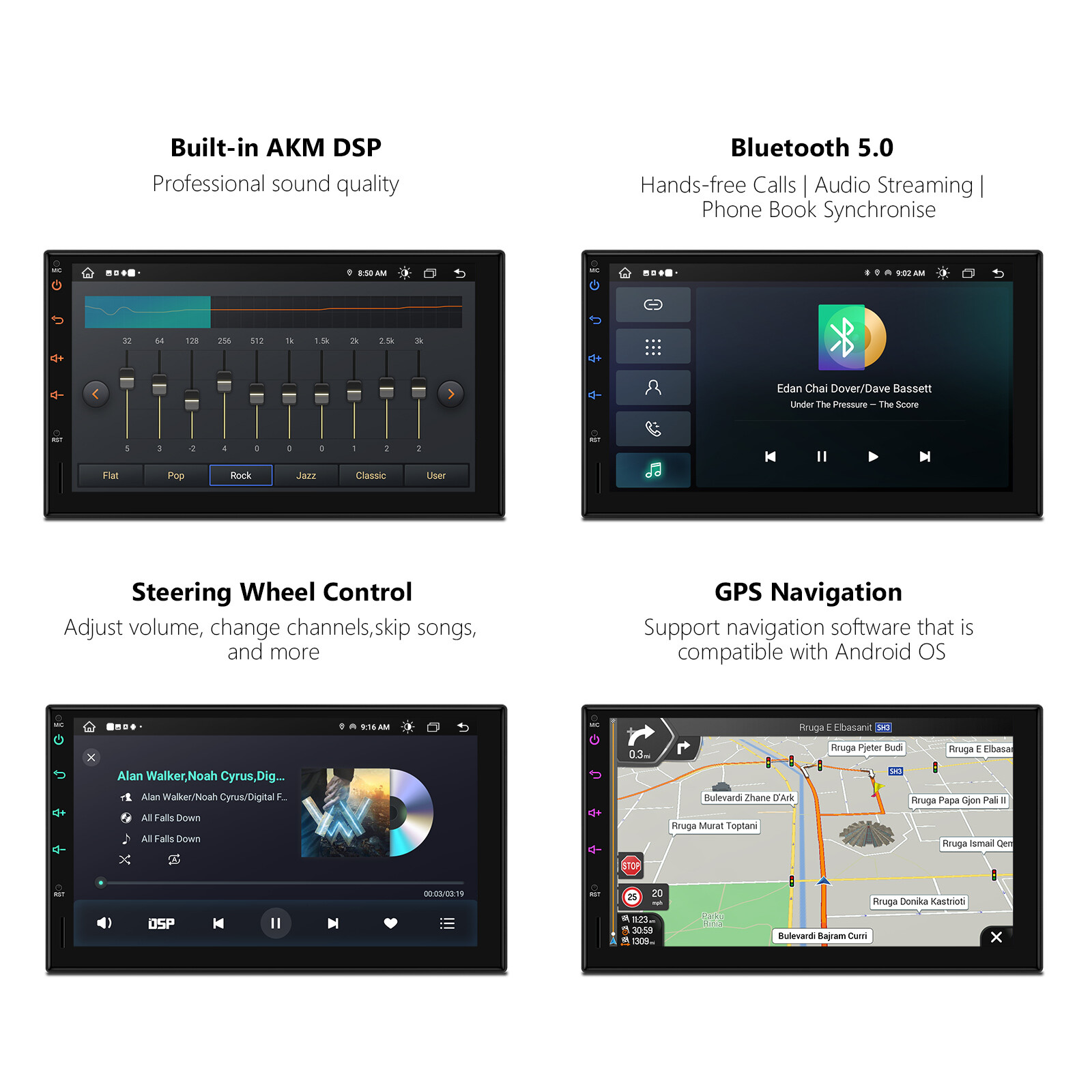 XTRONS 7" Android 13 Double DIN Car Radio Stereo GPS Sat Nav Head Unit WiFi 4G | eBay