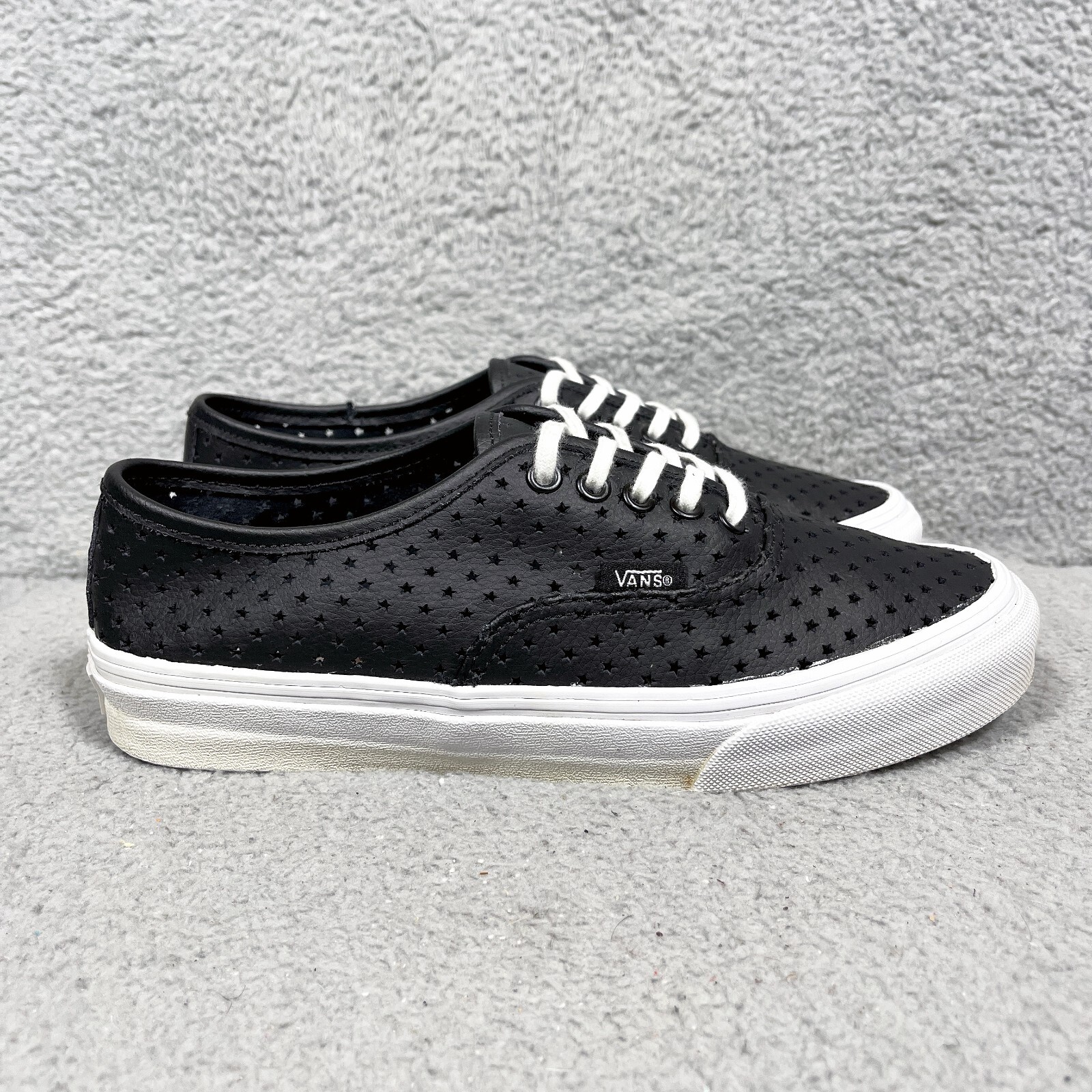 Vans Era Perforated Star Leather Womens Size 7.5 Snea… - Gem