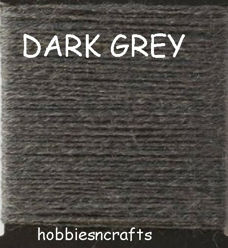 DARK GREY Thread for Darning & Mending Lincatex - 30% Wool 70% Nylon 10 ...