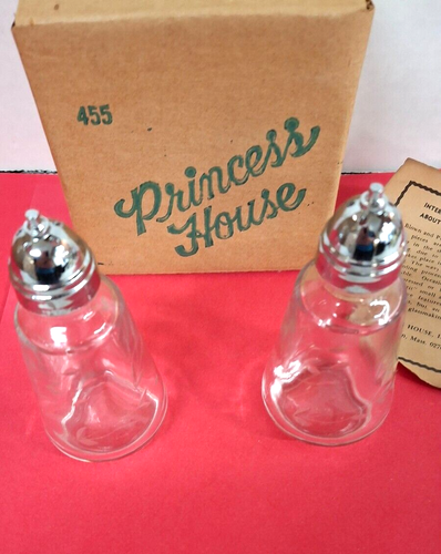 Princess House Heritage Crystal Etched Salt & Pepper Shakers / #455 ...