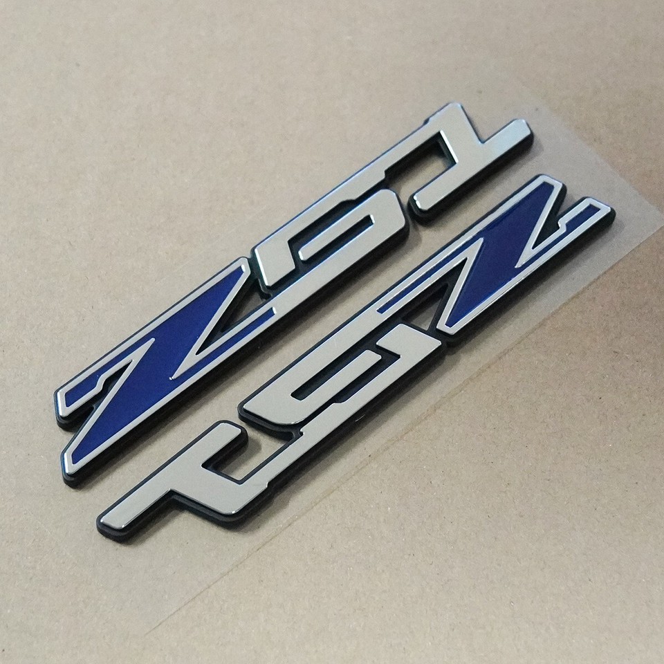 Pair Chrome Blue Fender Z51 Emblems 3D Badges Replacement c5 c6 c7 | eBay