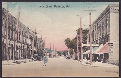 Circa 1936 Vintage Postcard Main Street, WALKERTON, Ontario, Canada | eBay