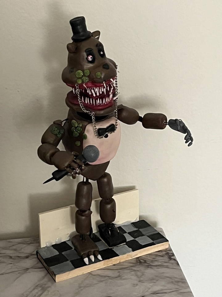 Awesome 100% HANDMADE figure and Character of FNAF!!! Nightmare Freddy ...