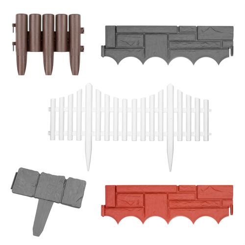 GARDEN BORDER LAWN EDGING FLEXIBLE PLASTIC FLOWER BED HAMMER IN PATH ...