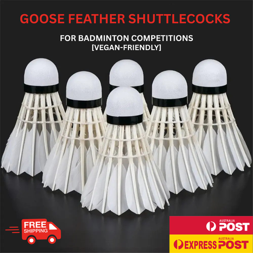 Goose Feather Badminton Shuttle 3/6/12 PACK Premium Fast Shuttlecocks ...