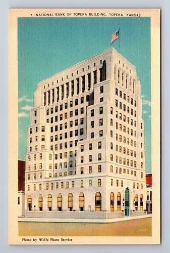 Topeka KS-Kansas, National Bank Of Topeka Building, Advertise, Vintage ...
