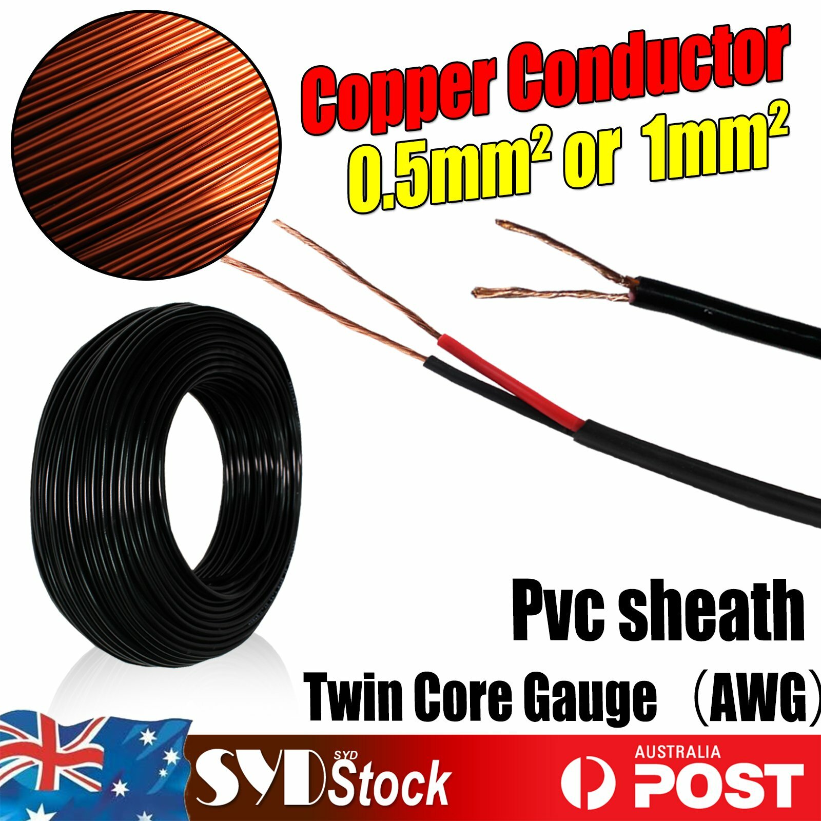 Twin Core Wire 1.5mm 2.5mm 4mm 6mm 10mm 6BS Cable 2 Sheath Automotive ...