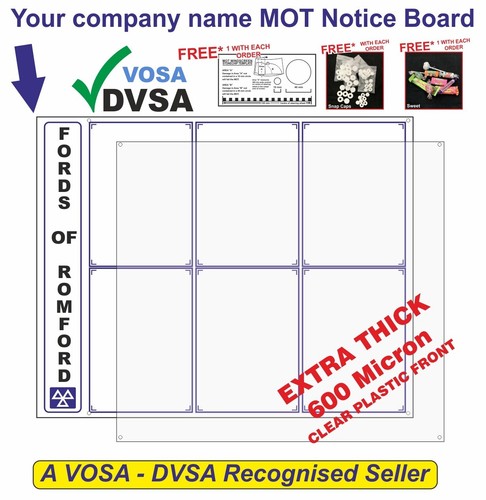 CUSTOM MOT NOTICE BOARD | MOT SIGN | MOT SIGNS | MOT SIGN PACK | VOSA ...