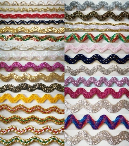 5 Yards Christmas Metallic 3/16" - 7/8" Rick Rack Silver/Gold/Color ...