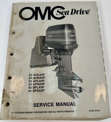 1990 OMC Sea Drive Outboard 20 30 40 HP Service Manual # 507763 | eBay
