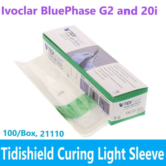 Tidi 21110 TIDIShield Dental Curing Light Sleeves Ivoclar BluePhase G2 ...