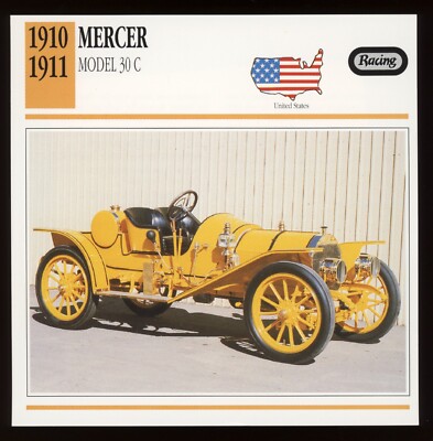 1910 1911 Mercer Model 30 C Classic Cars Card | eBay