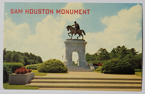 Sam Houston Monument Hermann Park Houston Texas TX Old Postcard | eBay