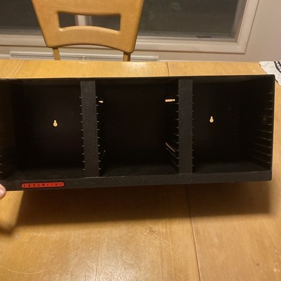 Vintage LASERLINE CD Storage Rack Organizer Desktop or Wall Mount Black ...