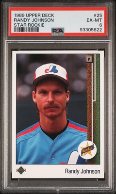 1989 UPPER DECK STAR RC #25 RANDY JOHNSON ROOKIE RC PSA 6 | eBay