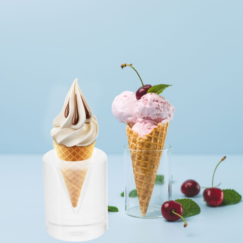 Ice Cream Cone Storage Container Display Rack Reusable Cones Holders ...