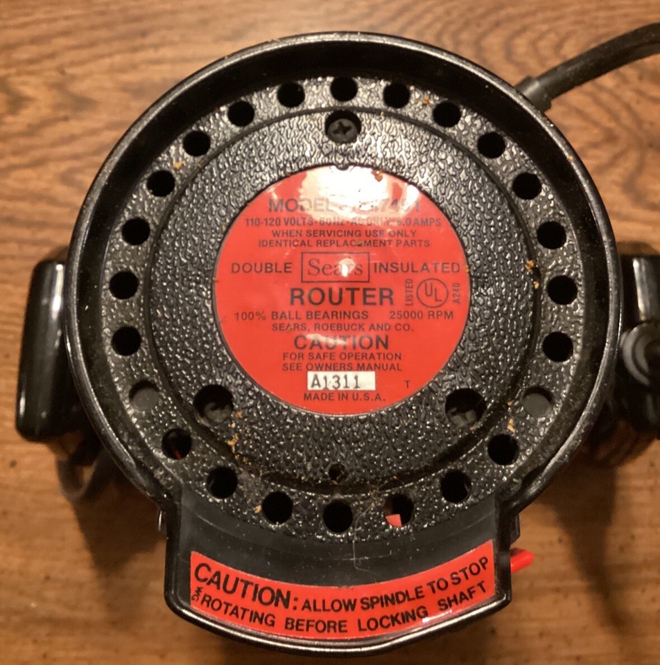 Craftsman 1 1/2 Horsepower Router Double Insulated Original Manual ...