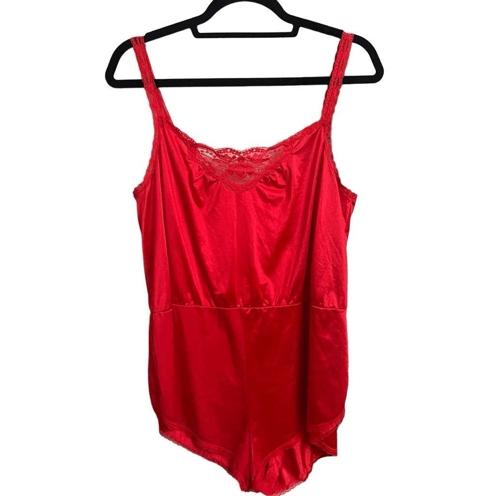 Vintage Olga Pinup Style Red Teddy - Gem