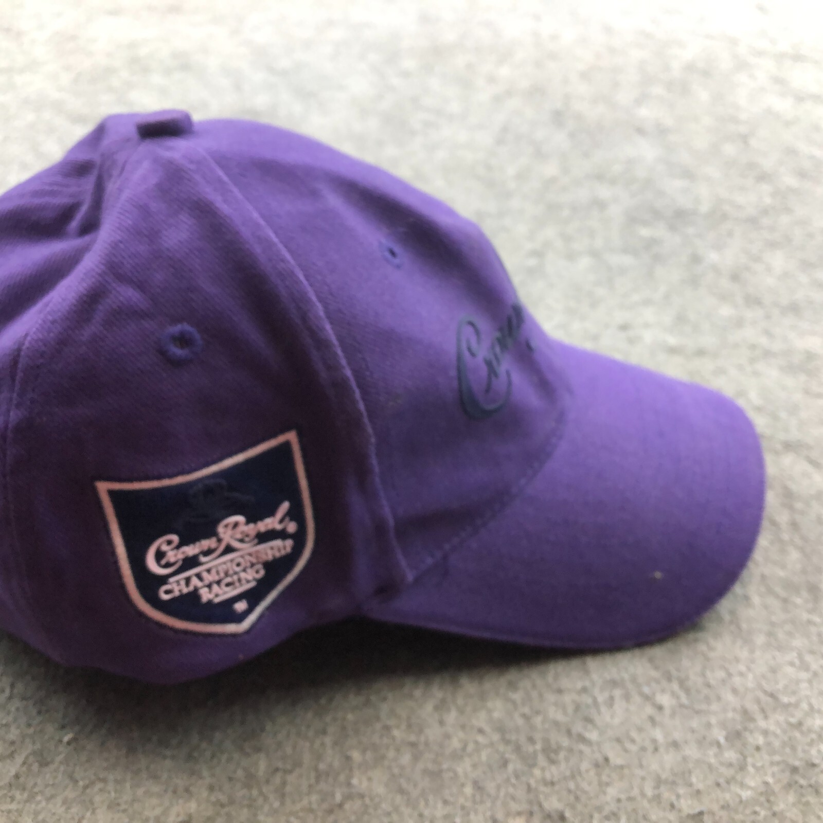 Crown Royal Hat Cap Adjustable Strap Back Purple Spell Out Championship ...