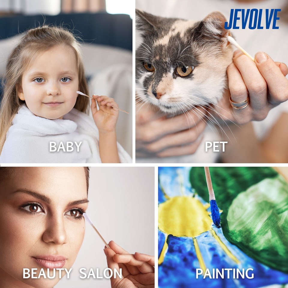 Cotton Swabs Bamboo Wooden Handles Cotton Tipped Applicator 3" & 6" | eBay