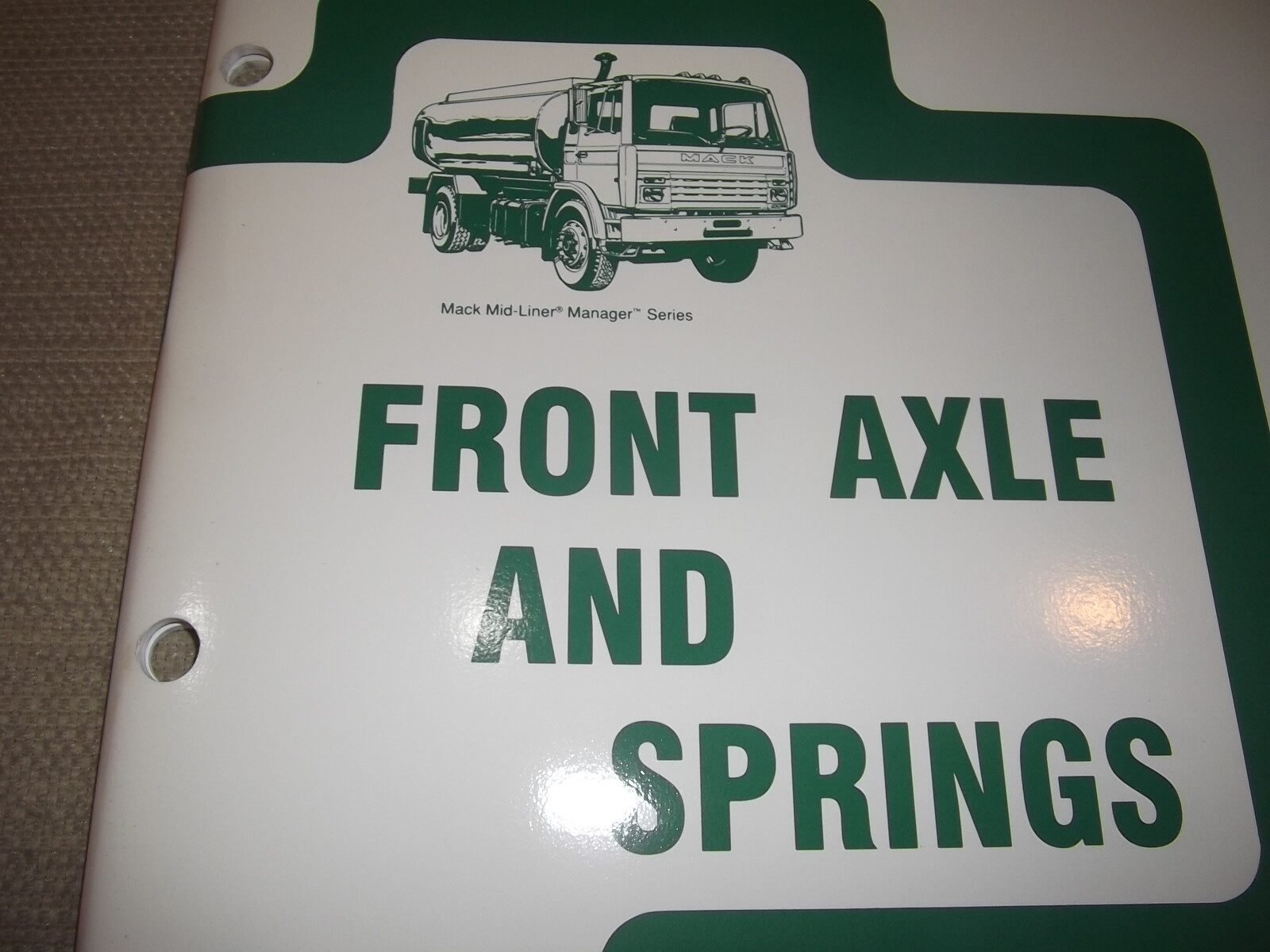 MACK MID-LINER CS SERIES FRONT AXLE & SPRING SERVICE SHOP WORKSHOP ...