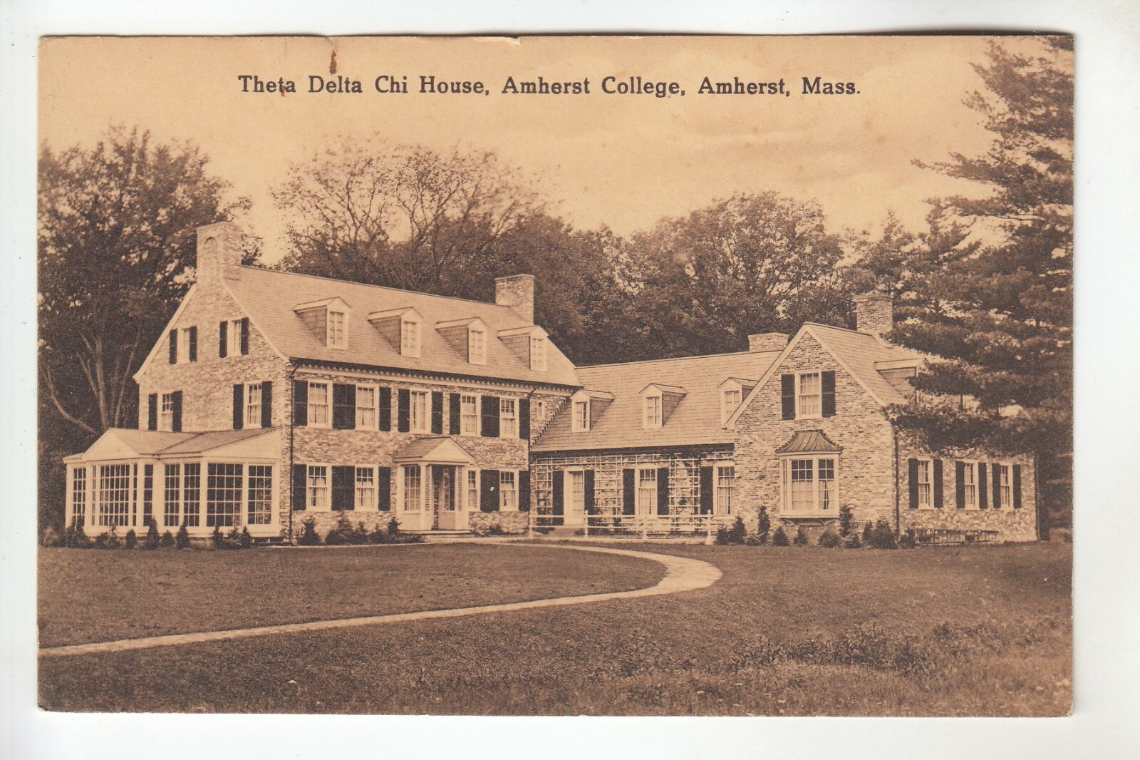 Sepia Theta Delta Chi House Amherst College Amherst MA Scott 1280 | eBay