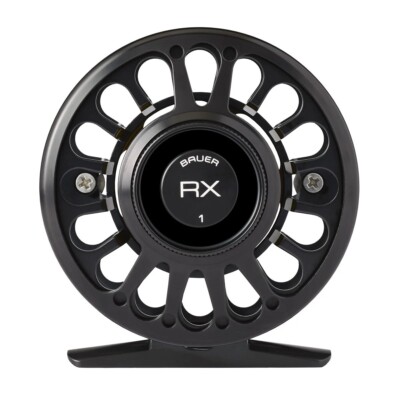 Bauer RX 4 Fly Reel - Black - NEW - FREE FLY LINE | eBay