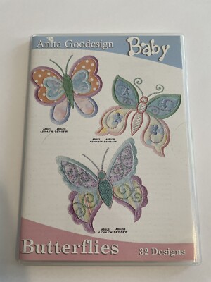 Baby Butterflies Anita Goodesign Embroidery Machine Design CD NEW | eBay